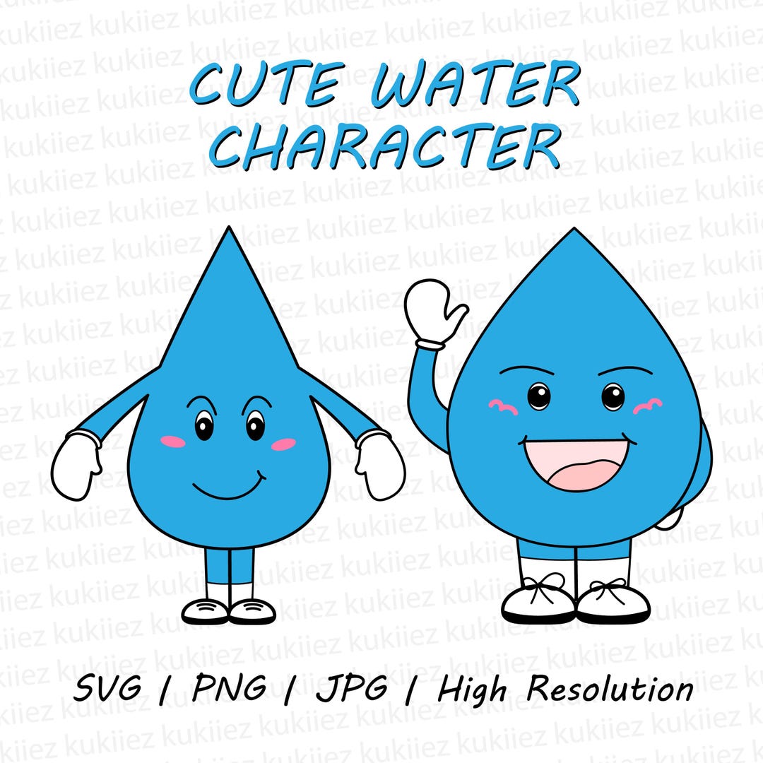 Cute Water Characte Digital Download .svg .png .jpg - Etsy