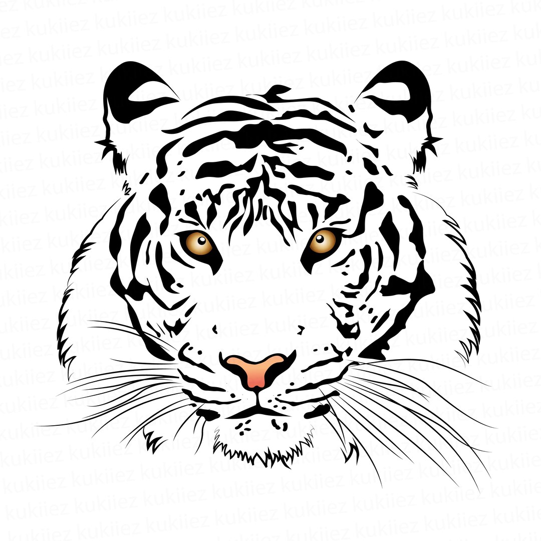 Tiger Line Art | Digital Download | .ai .eps .jpg - Etsy