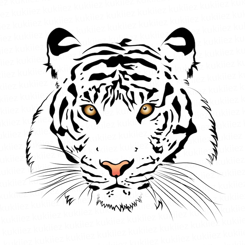 Tiger Line Art | Digital Download | .ai .eps .jpg - Etsy