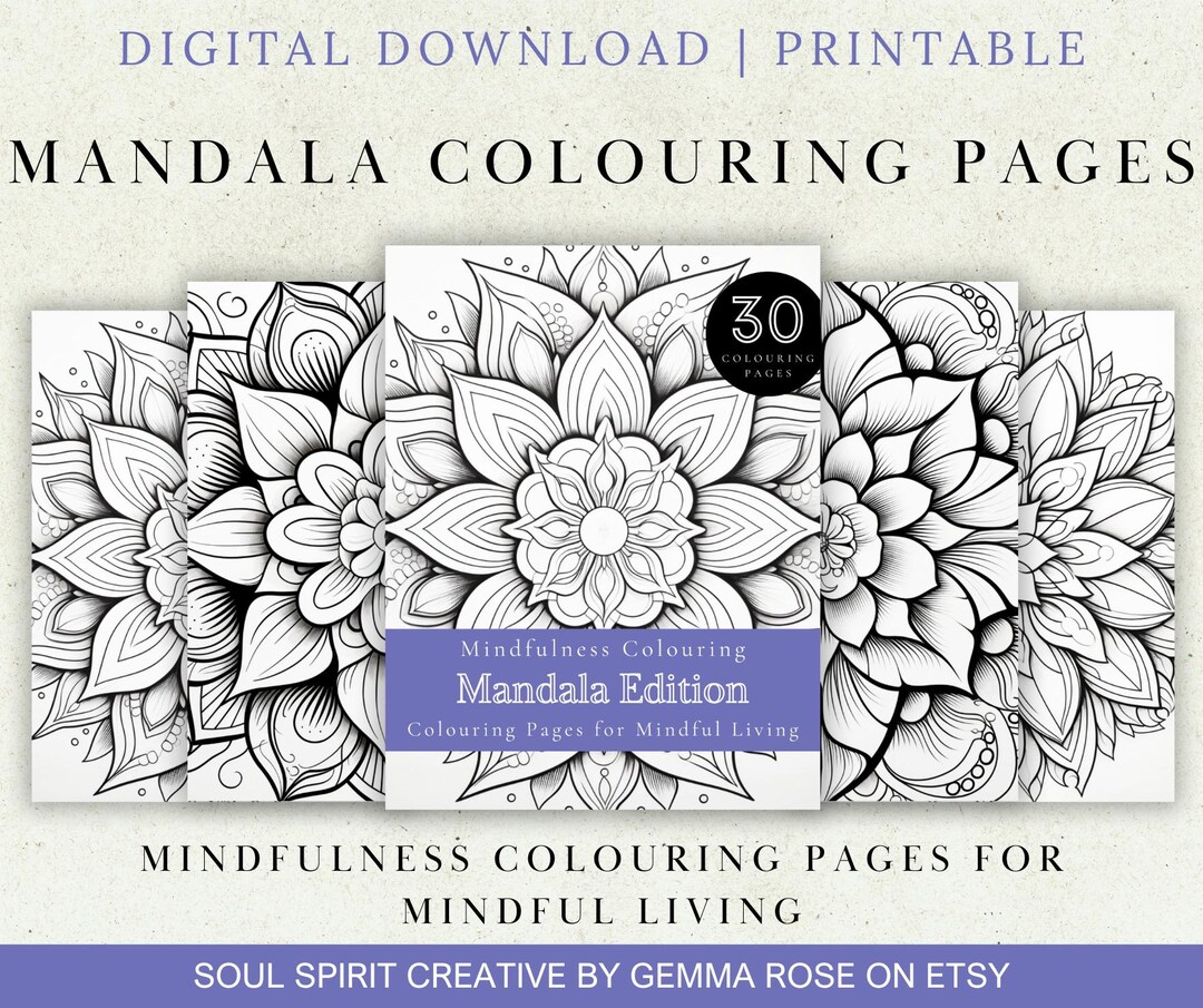 MANDALAS - Mandala Edition Adult Colouring - Instant Download ...