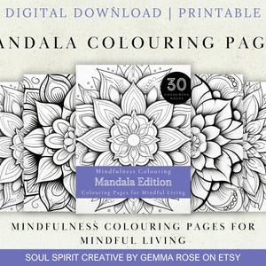 MANDALAS - Mandala Edition Adult Colouring - Instant Download ...