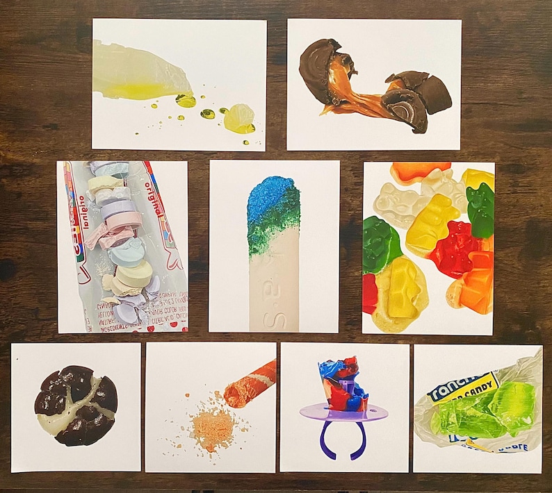 Art Bundle of 9 Candy Prints - Sweet Series Wall Art Original Painting ...