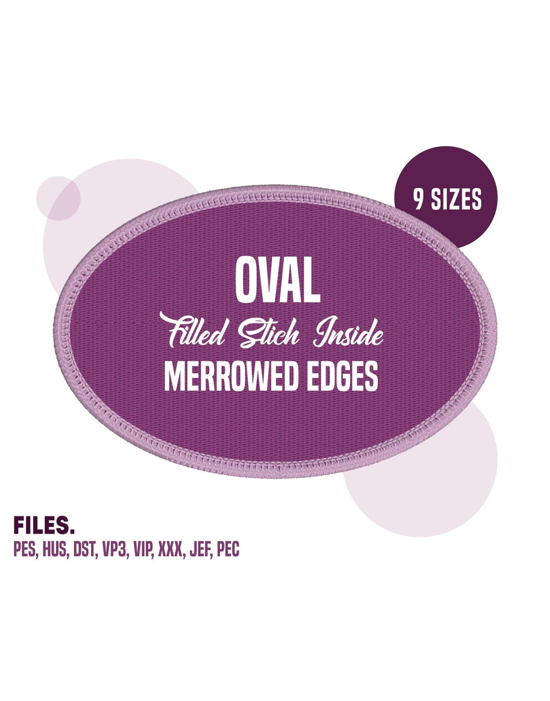 Oval Filled Merrowed Rectangle Frame Patch Merrowed Edges Die Craft ...