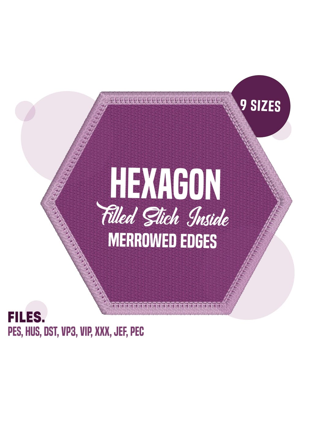 Hexagon Filled Merrowed Rectangle Frame Patch Merrowed Edges Die Craft ...