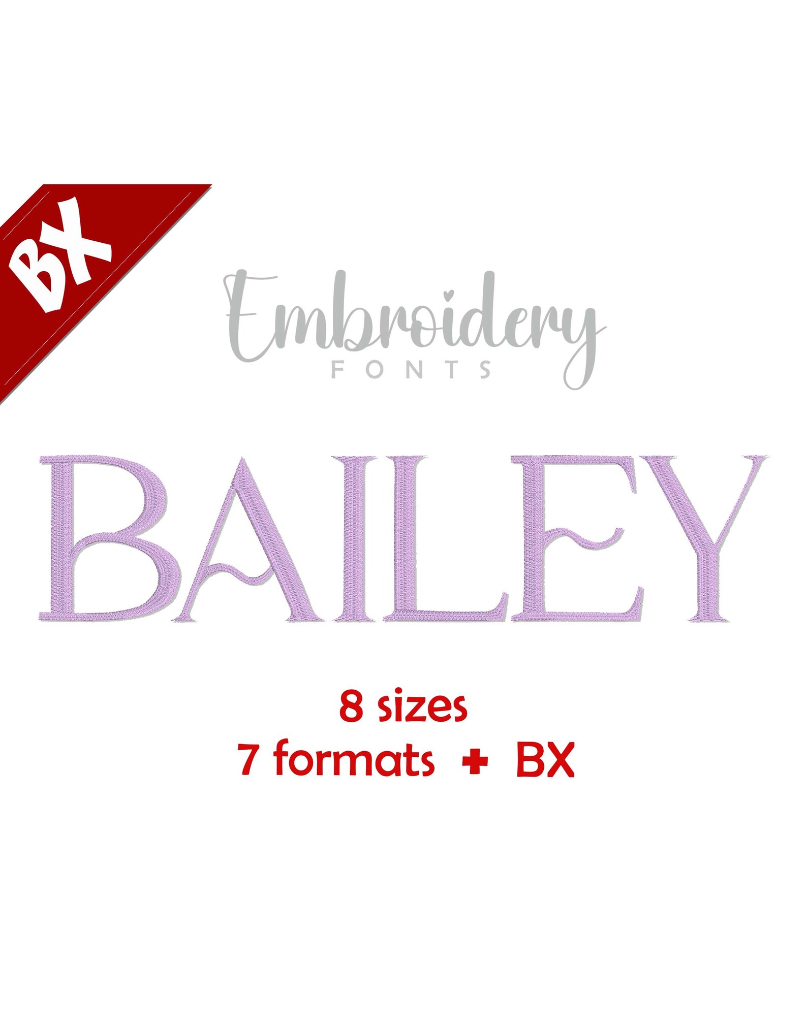Bailey Embroidery Font Digitized Embroidery Font Embroidery Font ...