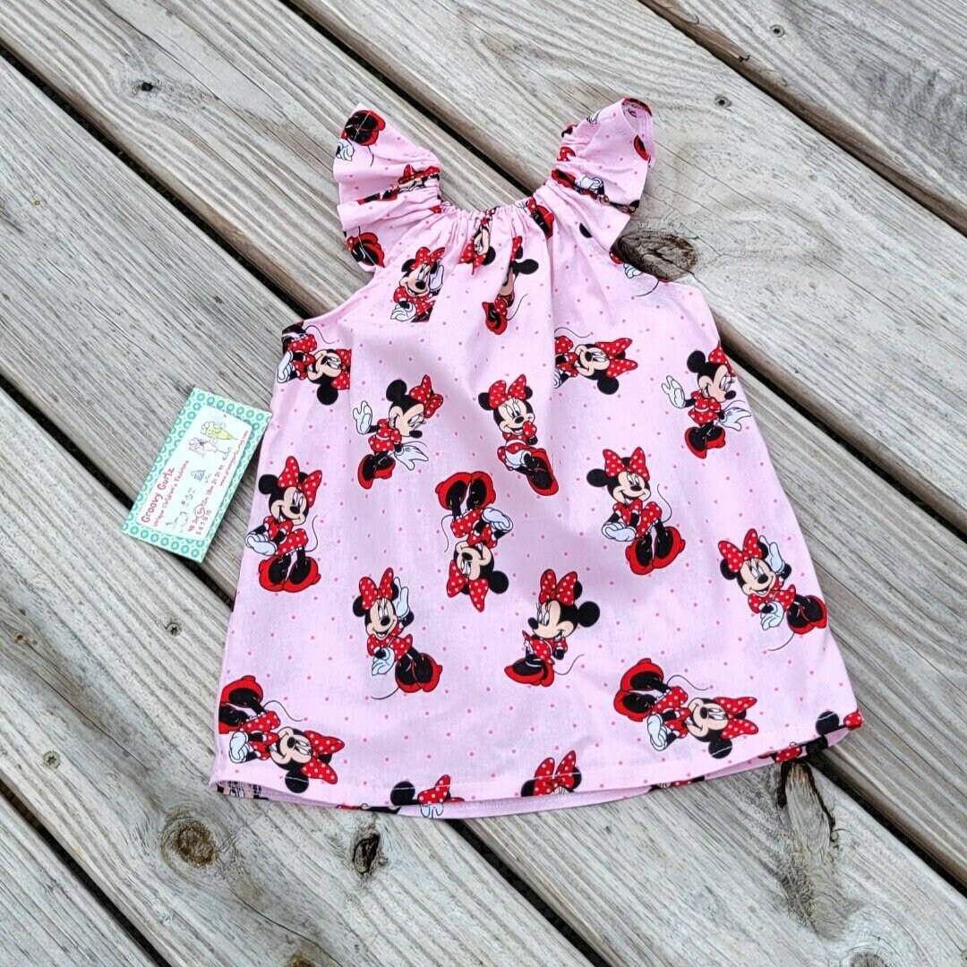 Big or Little Girls Minnie Mouse Flutter Sleeve Dress / Disney Vacation ...