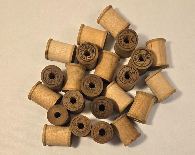 Lot of 22 Empty Vintage Wood Thread Spools for Crafts 1.25" - Etsy