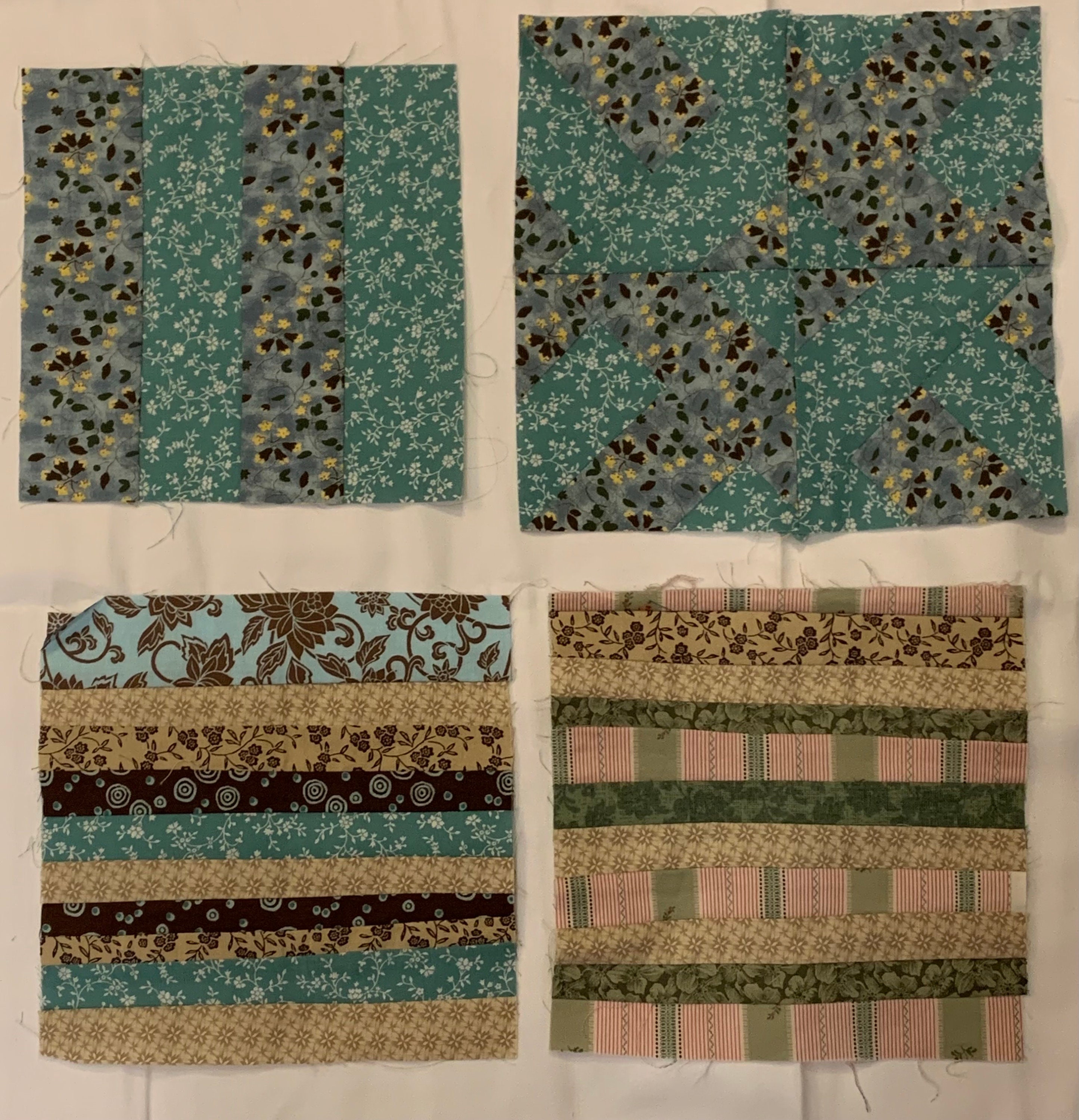 17 Scrappy Patchwork Quilt Blocks Variety of Sizes, Colors, & Block ...