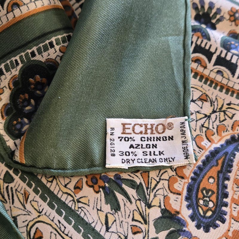 Vintage Echo Scarf Silk - Etsy