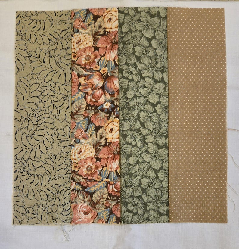 Seven 4 Strip Patchwork Quilt Blocks 8 X 8 Inches - Etsy