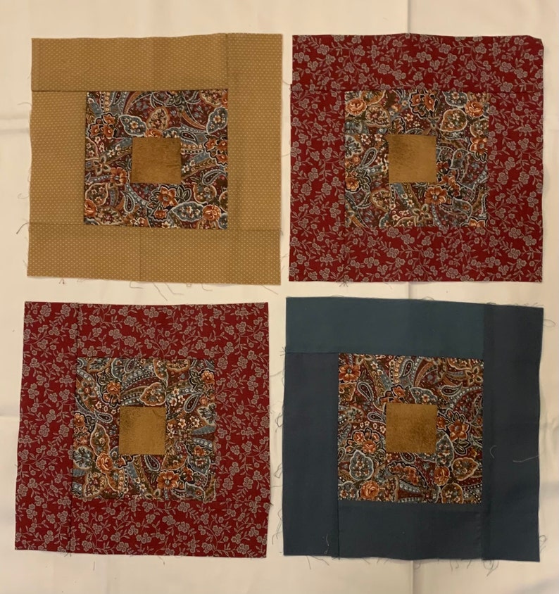 11 Scrappy Patchwork Quilt Blocks ~ Variety of Sizes, Colors, & Block ...