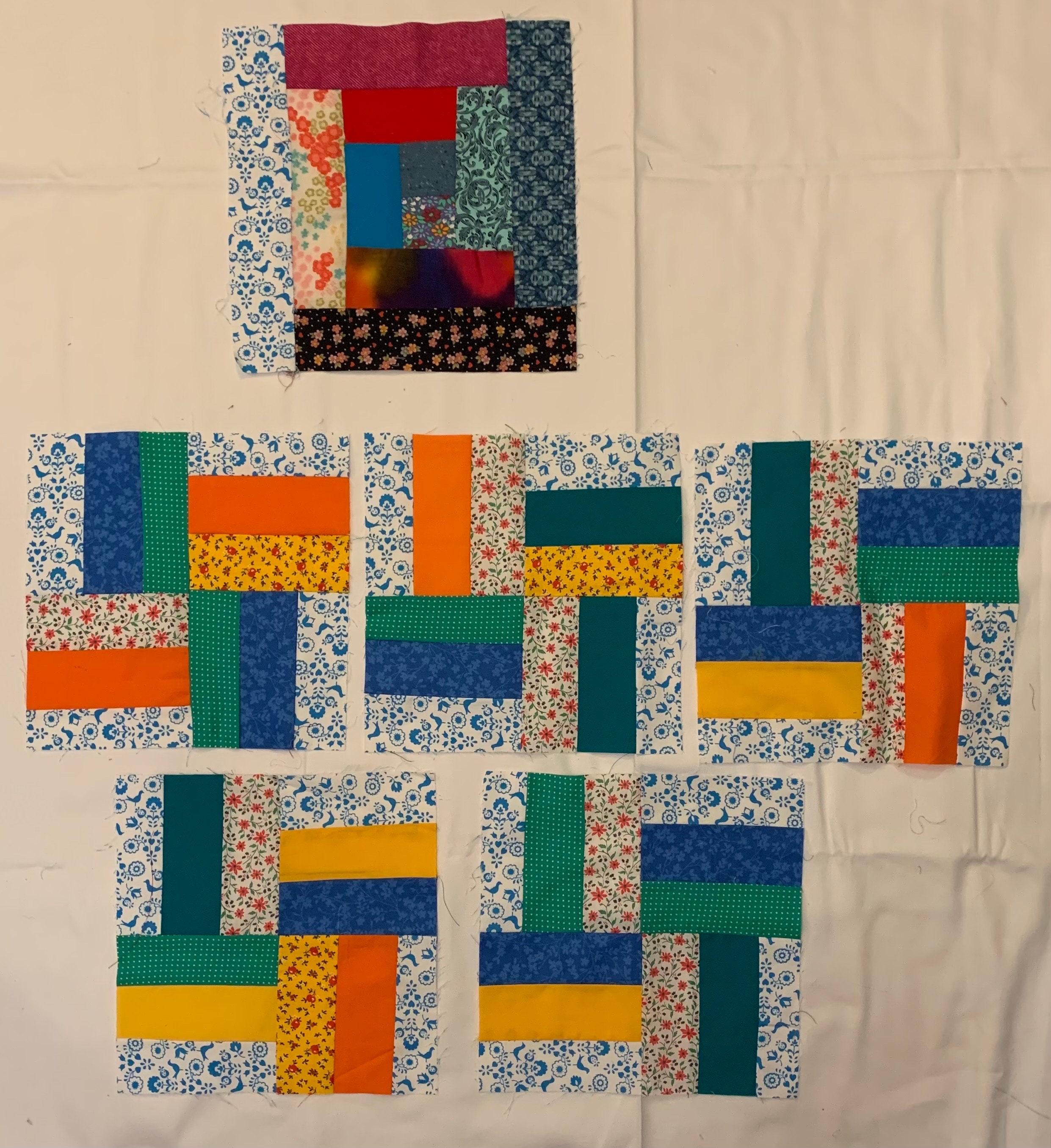 28 Scrappy Patchwork Quilt Blocks Variety of Sizes, Colors, & Block ...