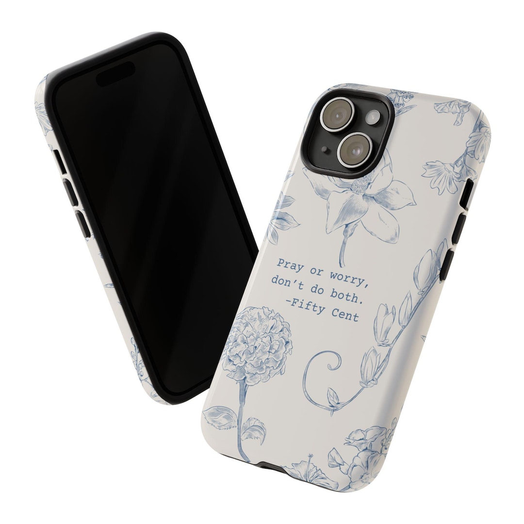 Floral Case: Pray and Worry Don't Do Both - Etsy