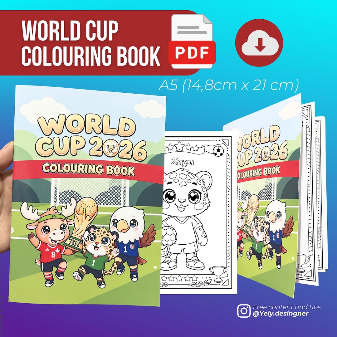 Coloring Book World Cup 2026 - Etsy