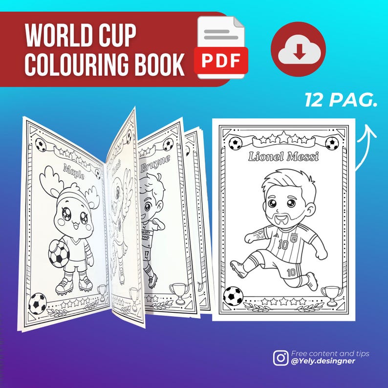 Coloring Book World Cup 2026 - Etsy
