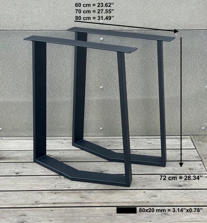 Dining Steel Table Legs - ZIGZAG | Metal Desk Legs | Heavy Duty Powder ...