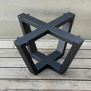 Modern Metal Coffee Table Base - TRAPEZE | Sturdy Table Legs for Rustic ...