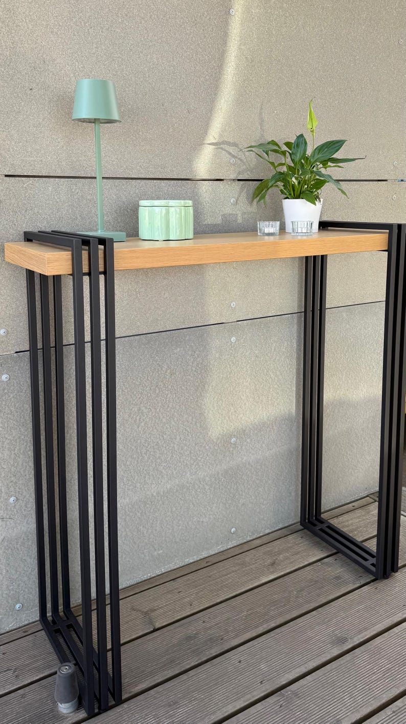 Console Table Legs – Modern Metal Sofa Table Base, Powder Coated Steel ...