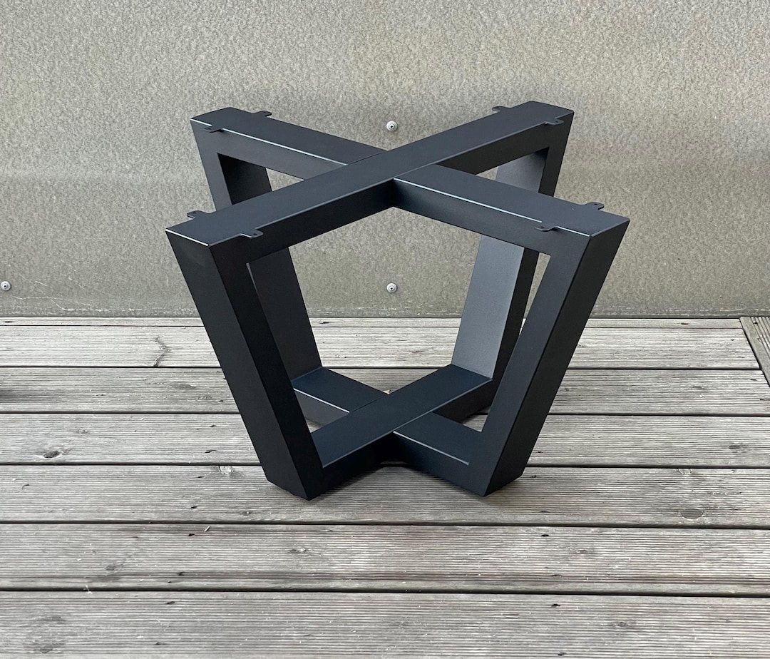 Modern Metal Coffee Table Base - TRAPEZE | Sturdy Table Legs for Rustic ...