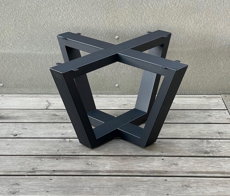 Modern Metal Coffee Table Base - TRAPEZE | Sturdy Table Legs for Rustic ...