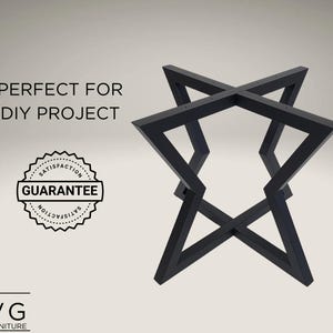 Industrial Metal Dining Table Base - STAR 2 | Sturdy Table Base for ...