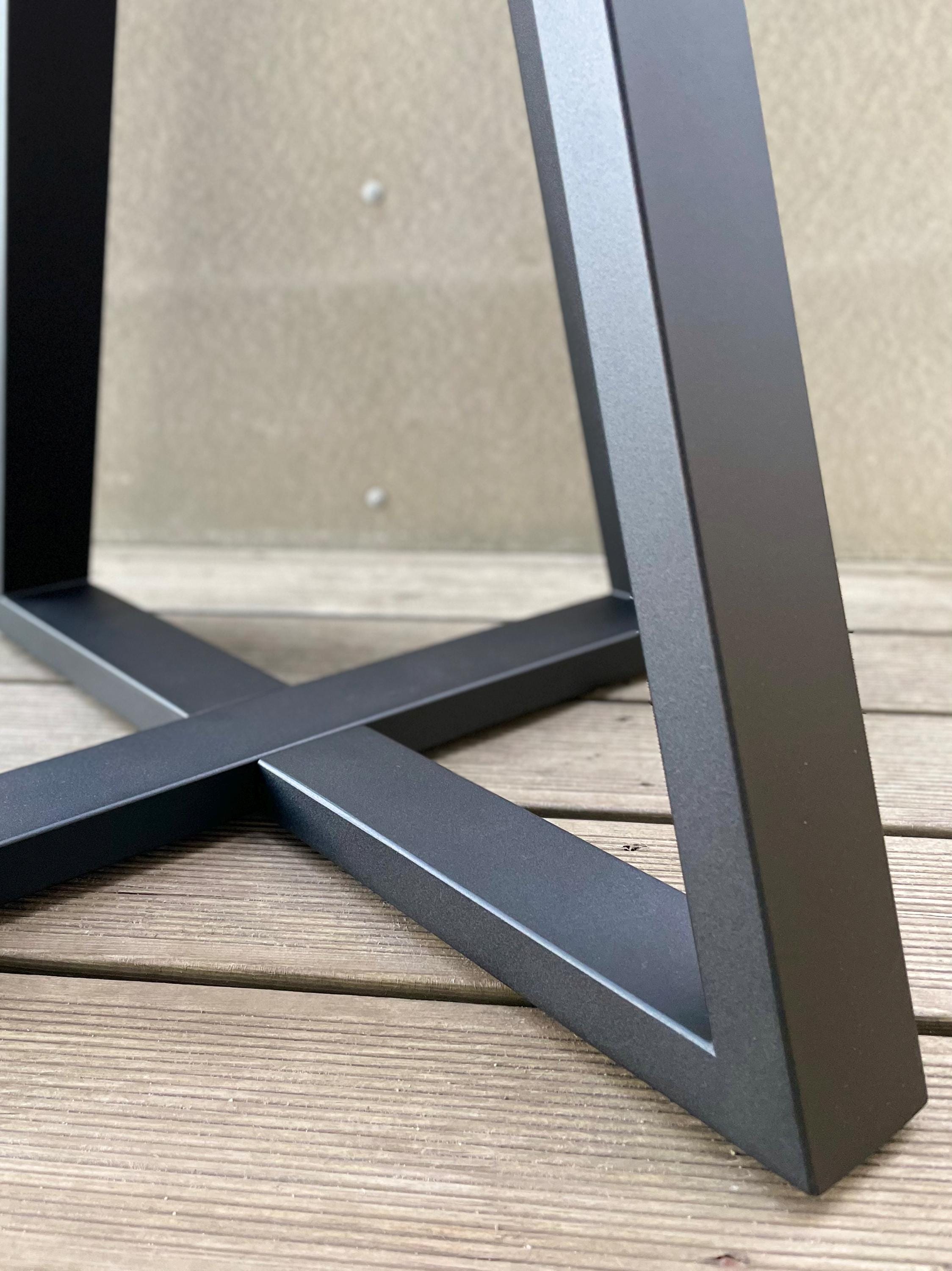 Heavy Duty Metal Table Base - CROSS | Sturdy Table Legs for Rustic Home ...