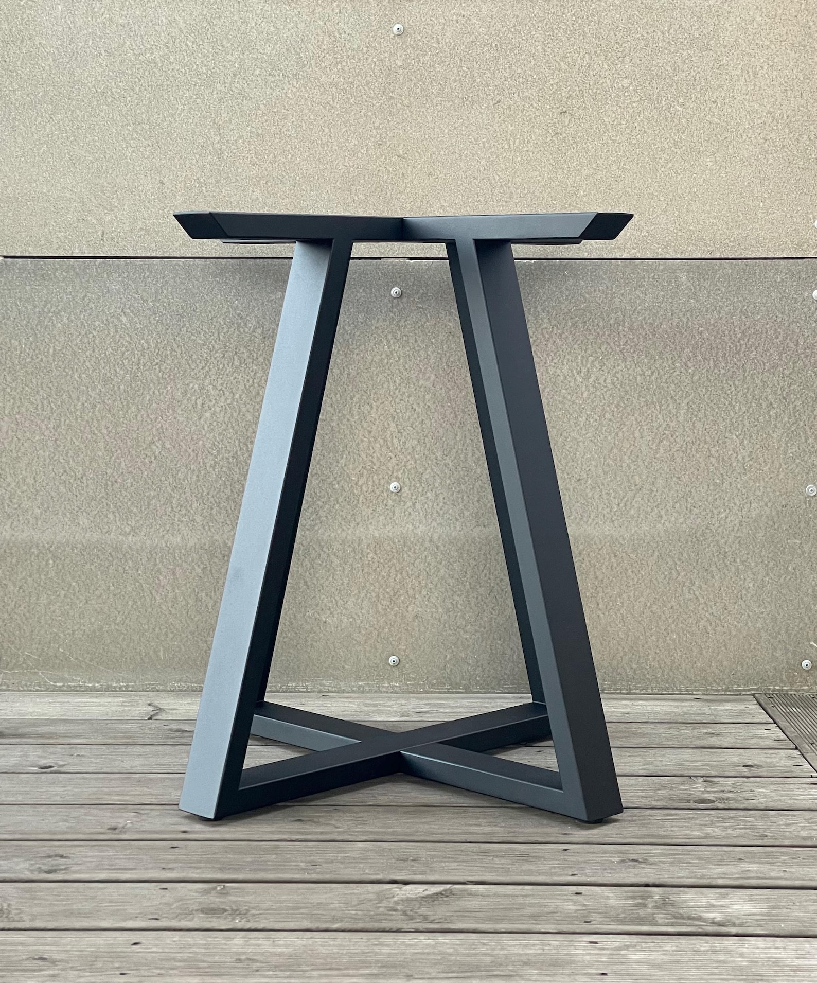 Heavy Duty Metal Table Base - CROSS | Sturdy Table Legs for Rustic Home ...