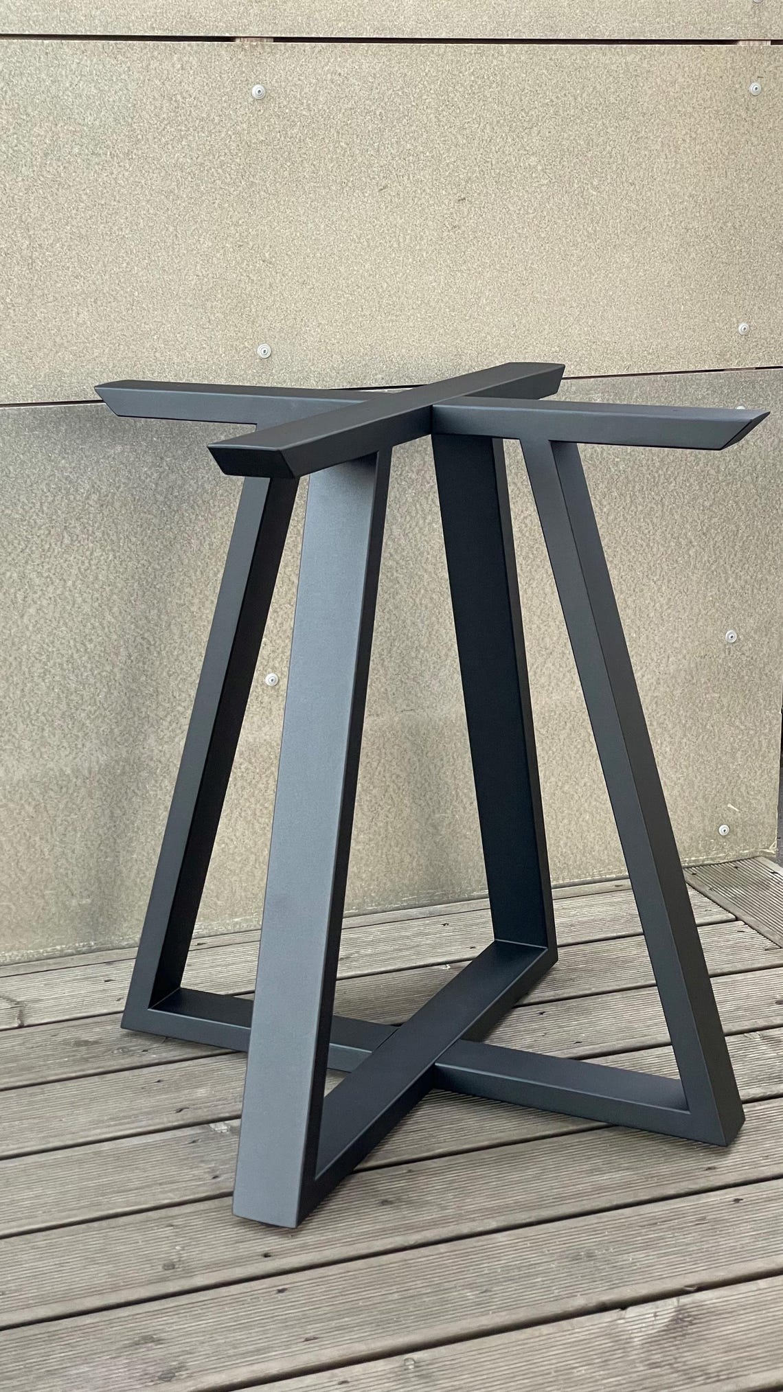 Heavy Duty Metal Table Base - CROSS | Sturdy Table Legs for Rustic Home ...