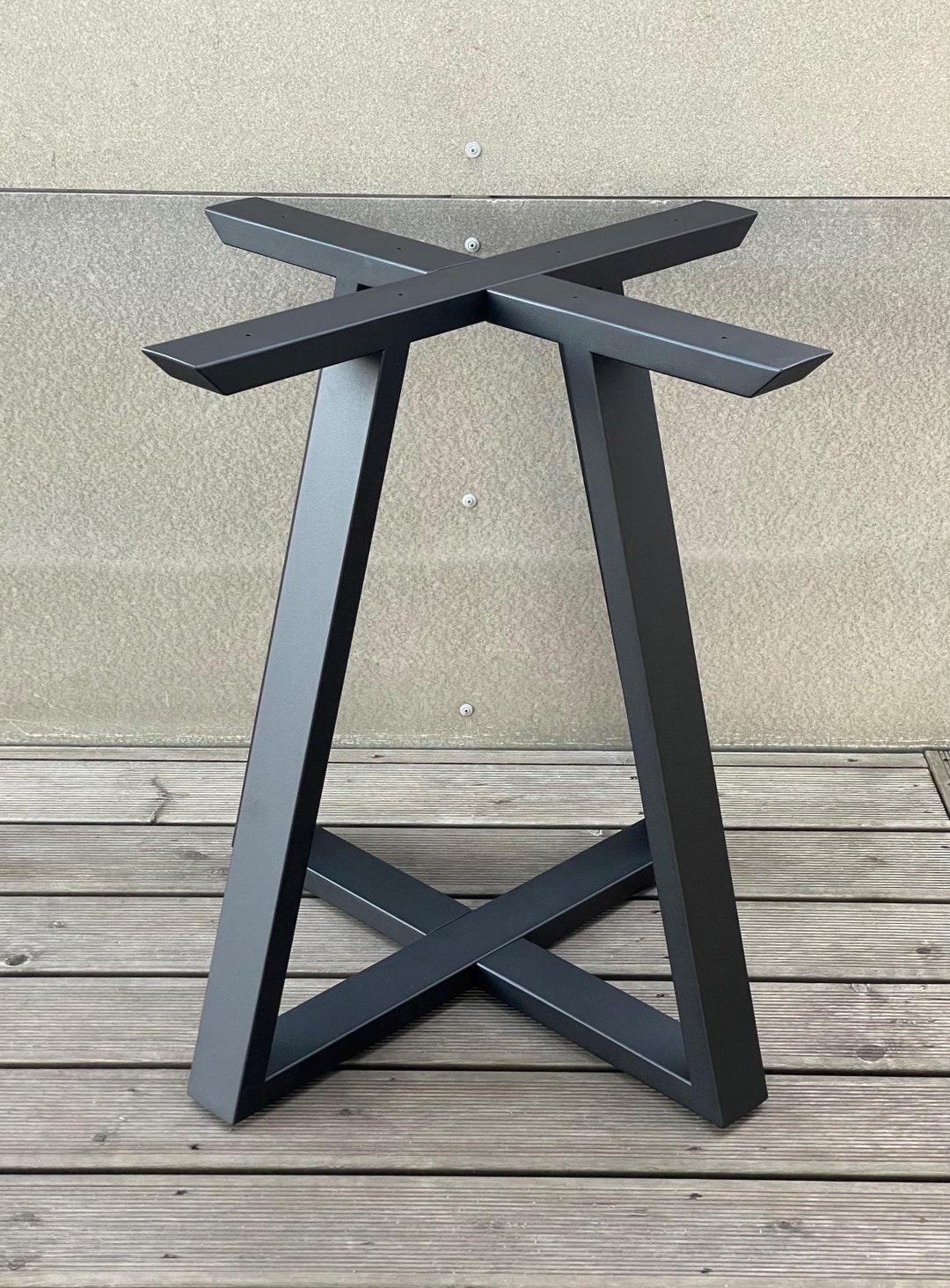 Heavy Duty Metal Table Base - CROSS | Sturdy Table Legs for Rustic Home ...