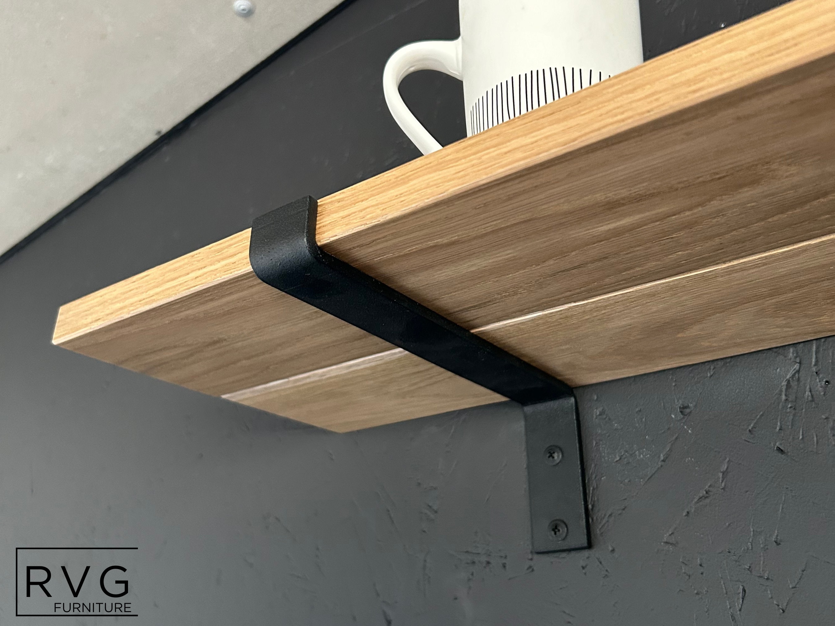 Modern Minimal Metal Shelf Brackets for Floating Shelves Industrial ...