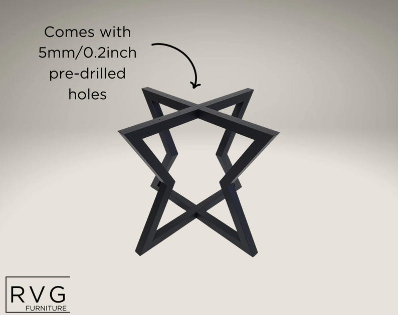 Industrial Metal Dining Table Base - STAR 2 | Sturdy Table Base for ...