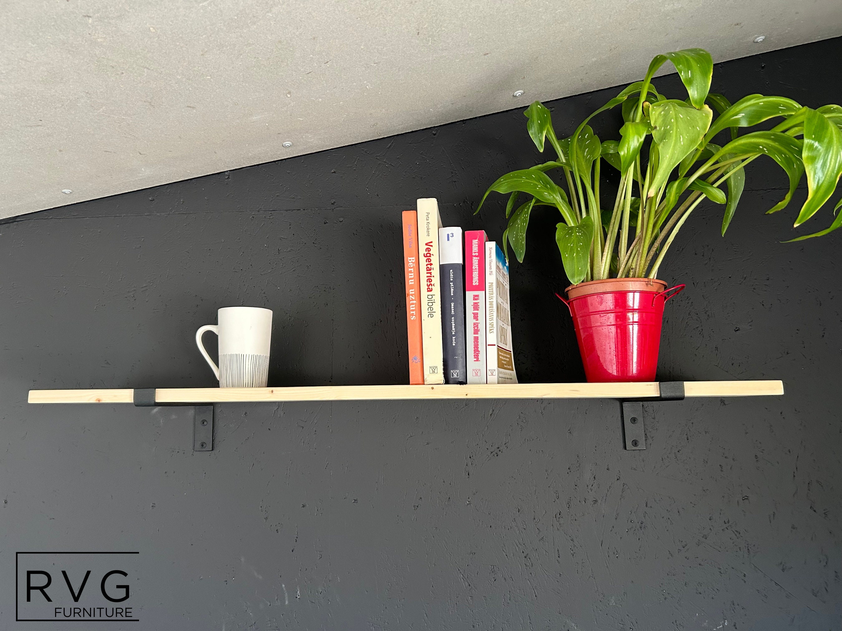 Modern Minimal Metal Shelf Brackets for Floating Shelves Industrial ...