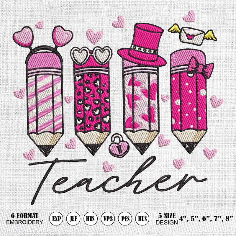 Teacher Embroidery - Etsy