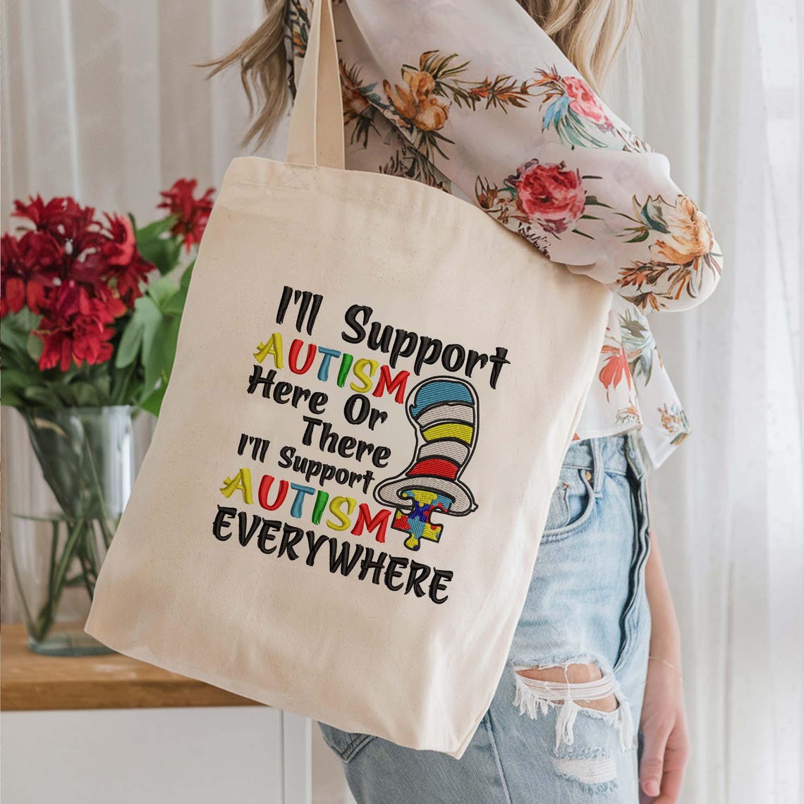 I'll Support Autism Everywhere Embroidery Design, Autism Awareness ...