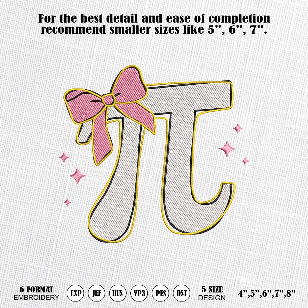 Pink Chinoiserie Pi Day Coquette Embroidery Digital, Teacher Math ...