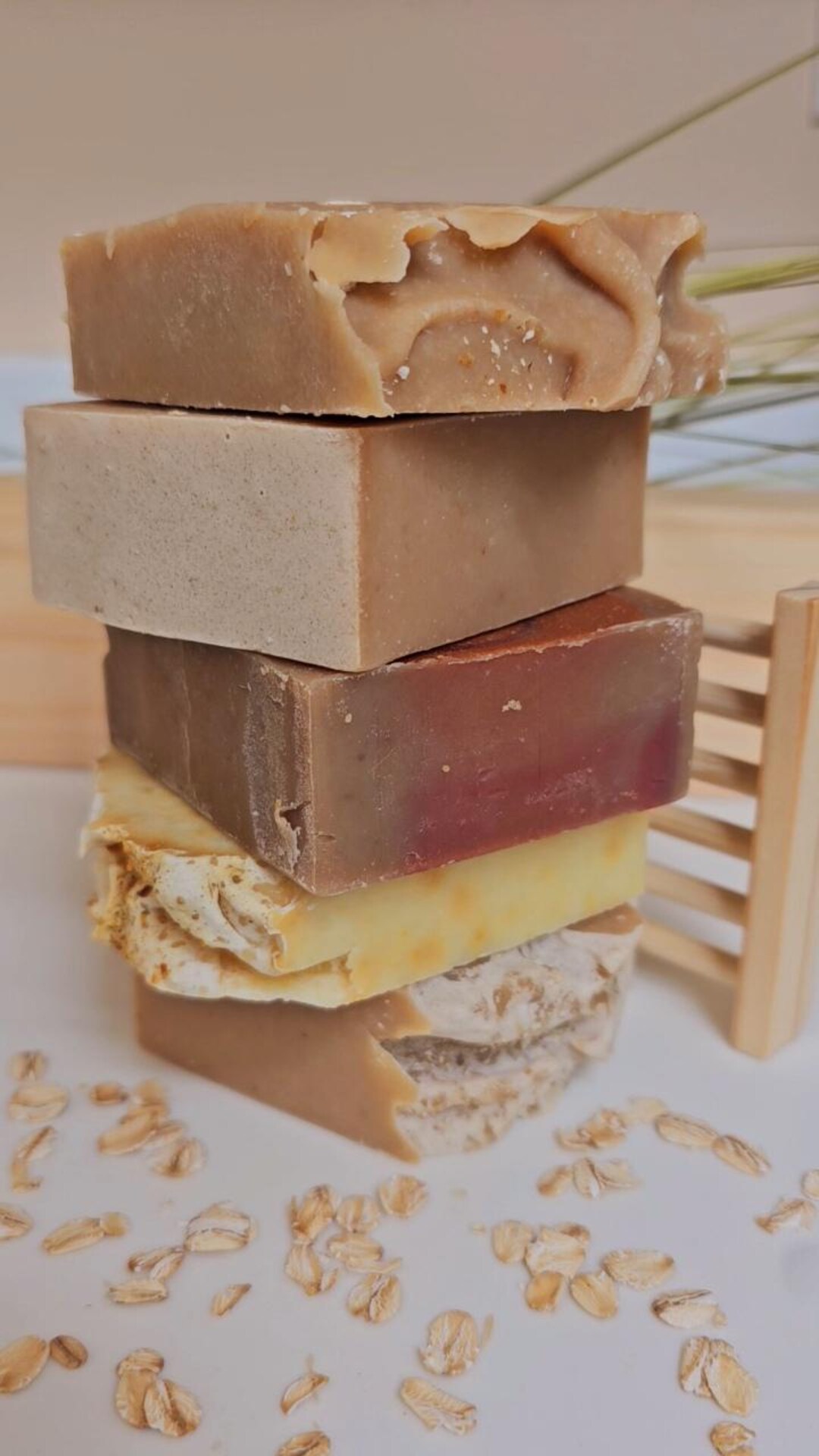 Handmade Bar Soap Fresh and Ready to Use Goat Milk and Vanilla Oat Soap ...