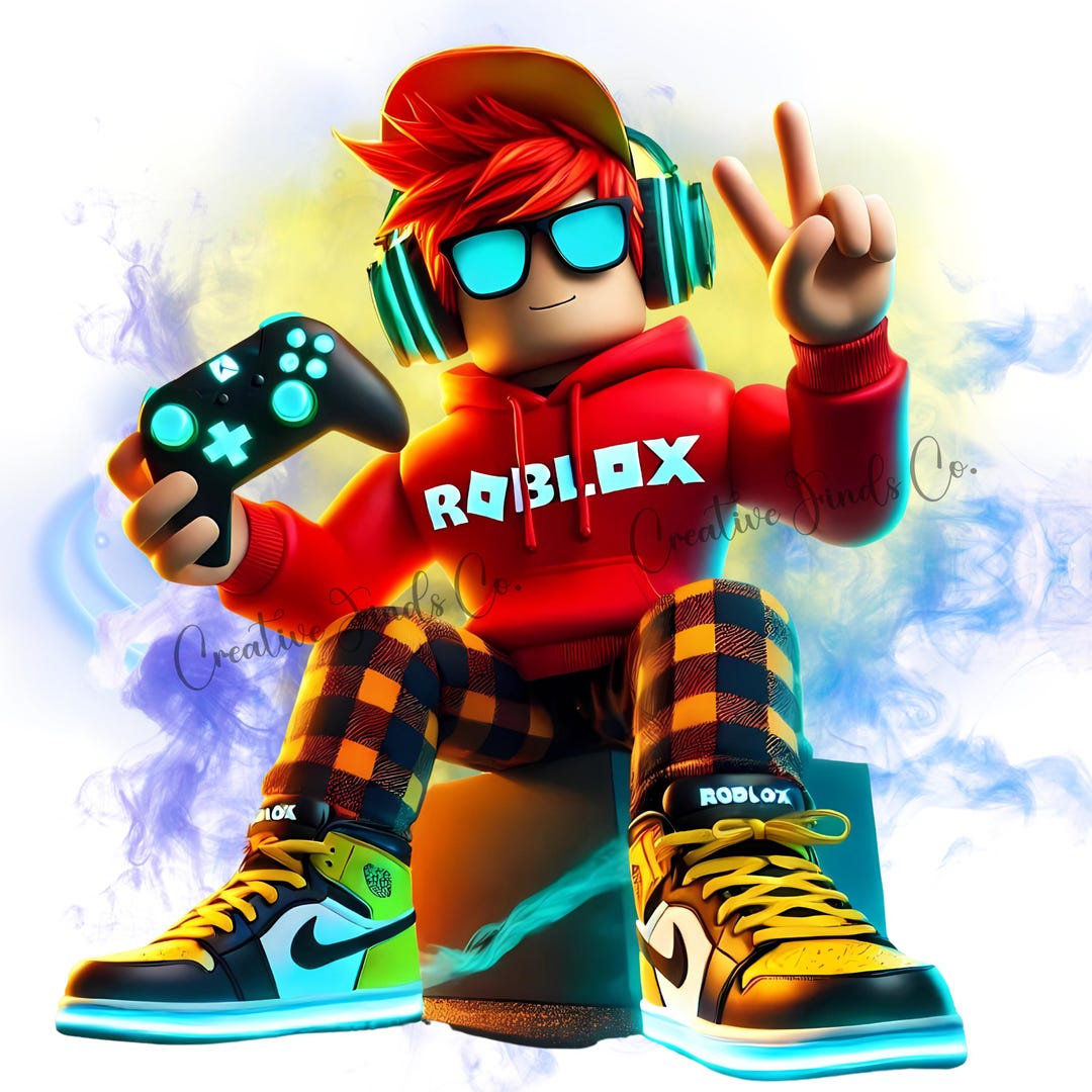 Robl0x Gamer PNG: Boys Shirt Designs, Game Stickers (digital Download ...