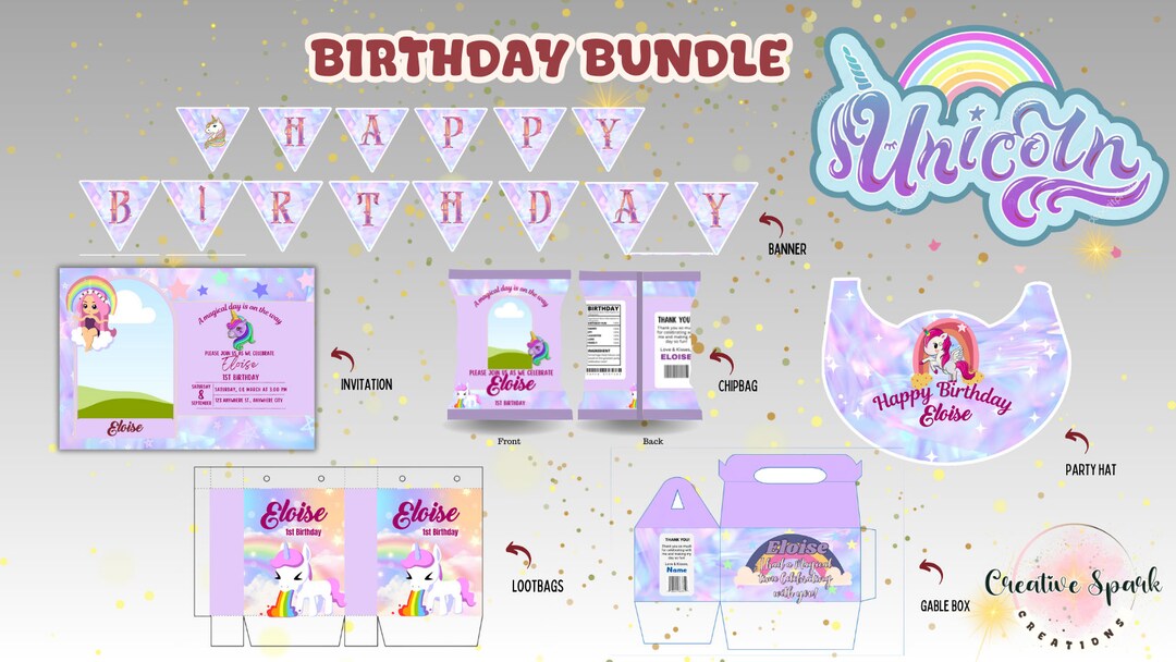 Ultimate Birthday Bundle Templates Editable Canva Templates Birthday ...