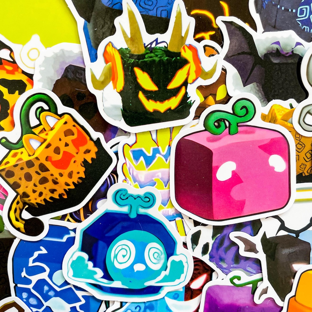 100 Random Blox-fruits Stickers, Fantasy Gaming Stickers, Art Magic ...