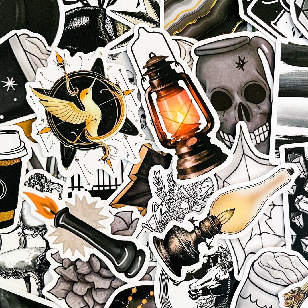 100 Gothic Stickers, Witchcraft Stickers, Dark Aesthetic Stickers ...