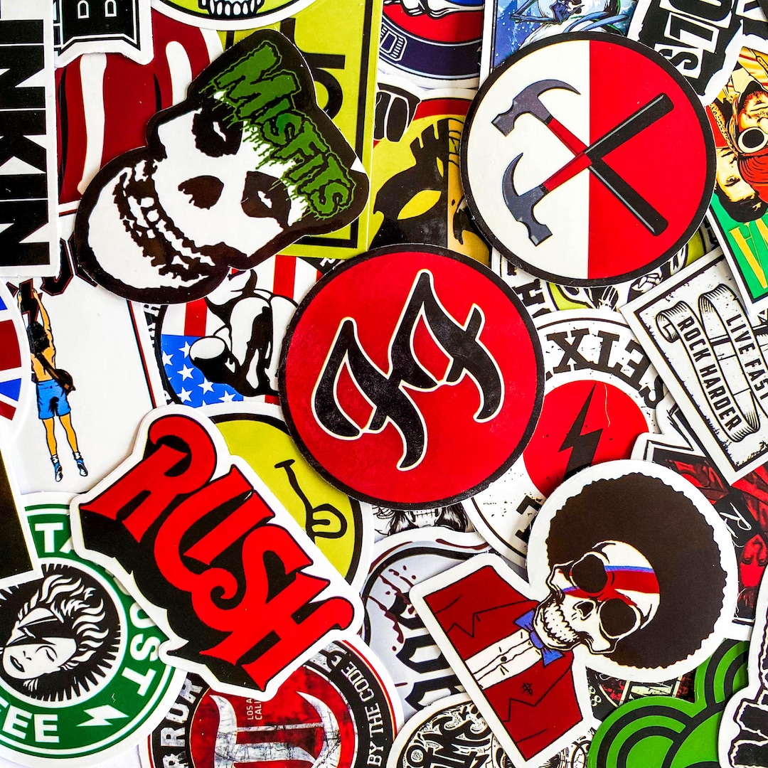 100PCS Grunge Music Poster Stickers Pack, Street Rock Graphic Stickers ...