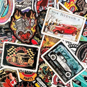 100 Retro Car Stickers, Classic American Stickers, Automotive Stickers ...