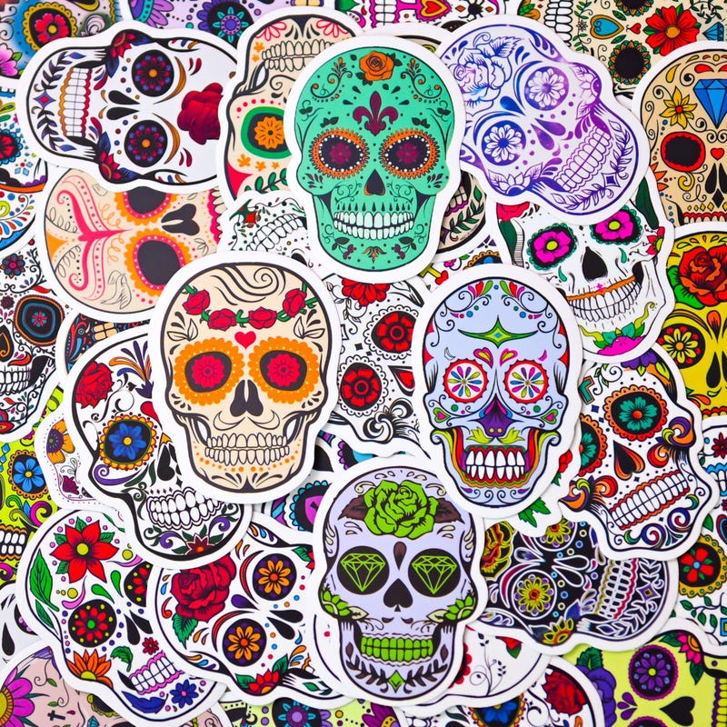 Sugar Skull Decal - Etsy