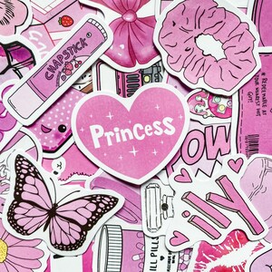 100 Random Cute Pink Stickers, Fun Trendy Stickers, Kawaii Aesthetic ...