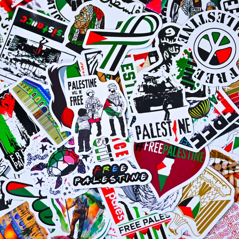 50 PCS Free Palestine Stickers | Palestine Support Stickers Pack, End ...