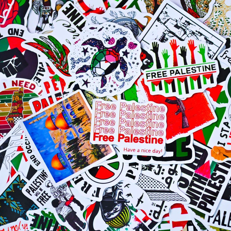 50 PCS Free Palestine Stickers | Palestine Support Stickers Pack, End ...