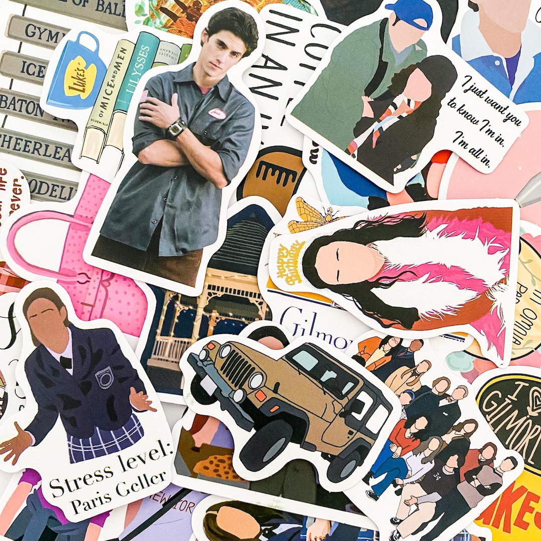 100 Random Pop Culture Stickers Pack, Relatable TV Stickers, Cute Quote ...