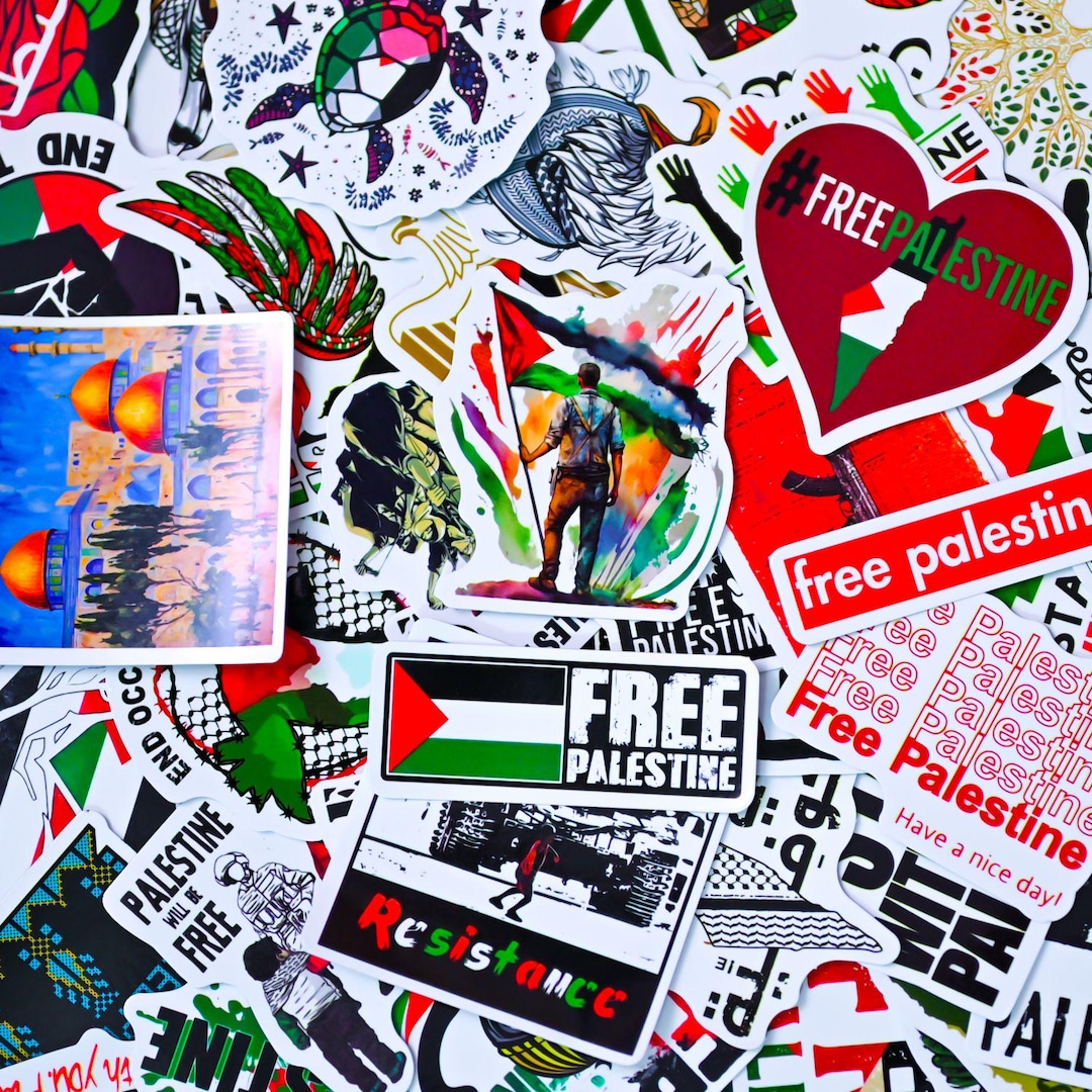 100 PCS Free Palestine Stickers | Palestine Support Stickers Pack, End ...
