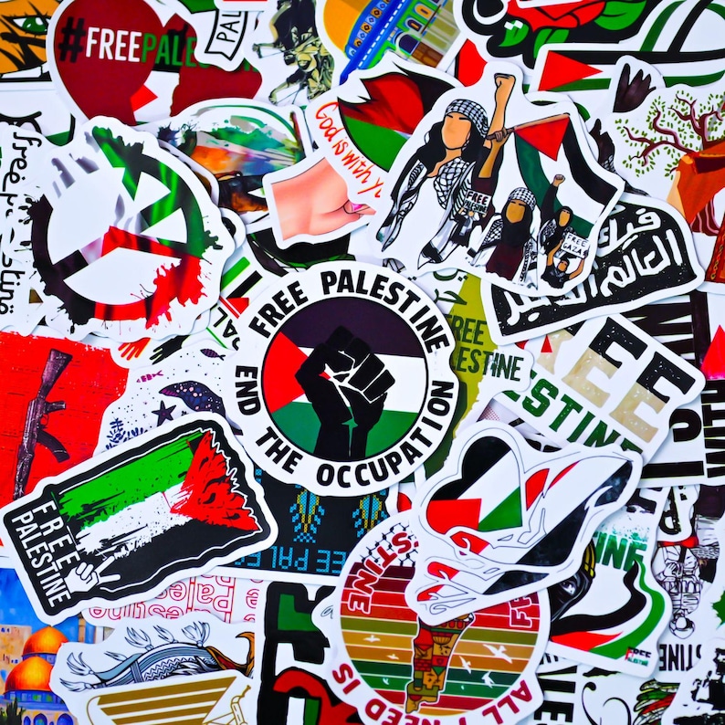 50 PCS Free Palestine Stickers | Palestine Support Stickers Pack, End ...