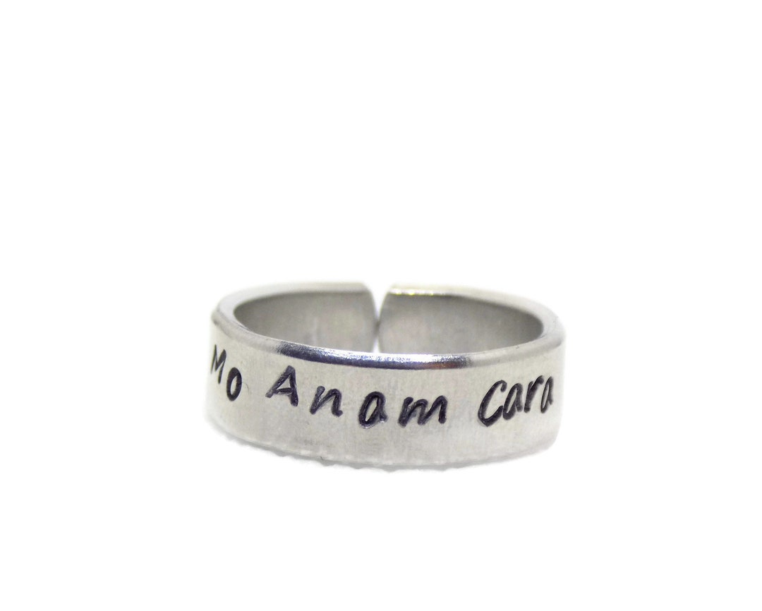 Mo Anam Cara Ring Hand Stamped - Etsy